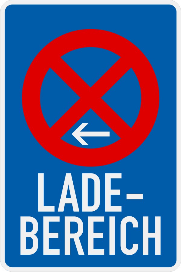 Verkehrszeichen Ladebereich / Ladezone