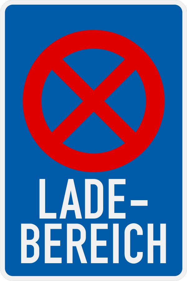 Verkehrszeichen Ladebereich / Ladezone