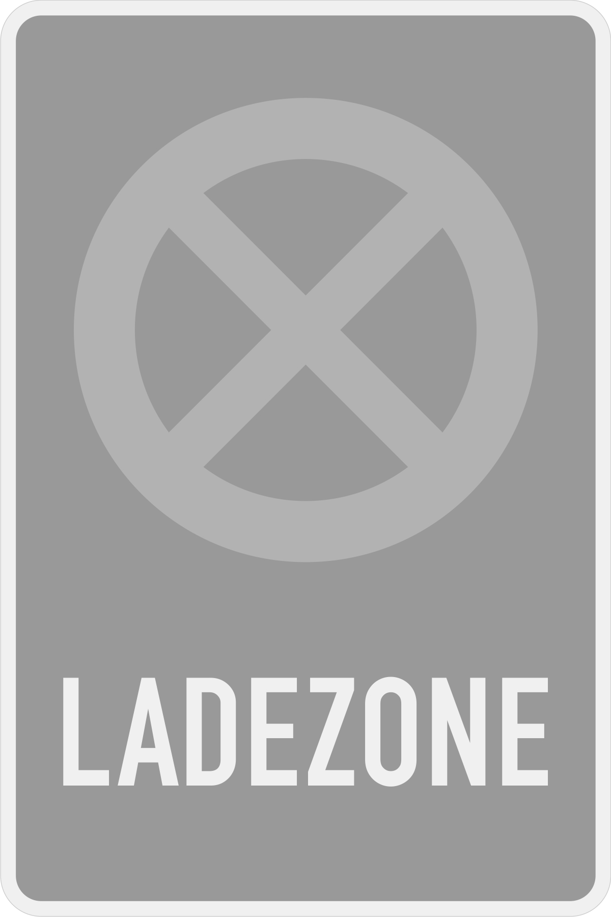 Verkehrszeichen Ladebereich / Ladezone