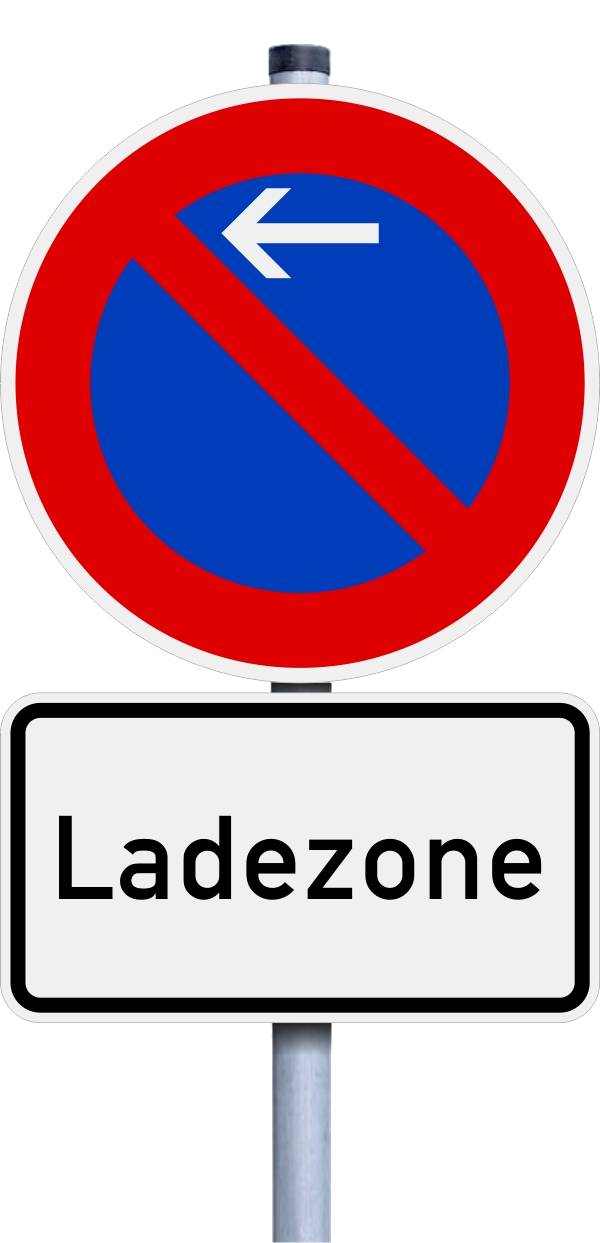 Verkehrszeichen Ladebereich / Ladezone